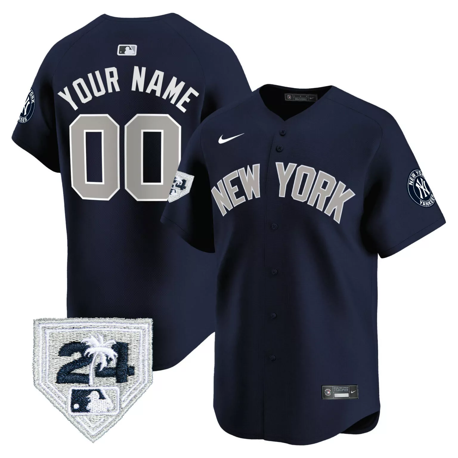 Customizable Alternate new york yankees 2024 spring training patch ...